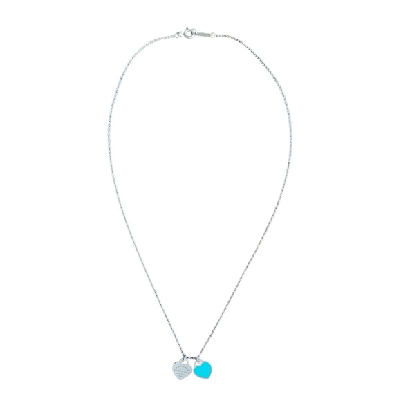 Tiffany & Co. | Jewelry | Tiffany Co Tiffany Blue Double Heart Tag ...